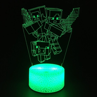 Minecraft 3D lampe - Natlamper - Køb online på ledide.dk