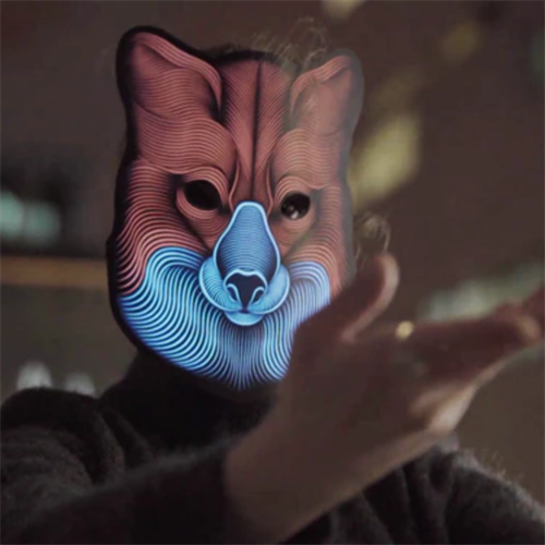 Halloween maske ⎮Musik aktiveret maske ⎮Party lys maske